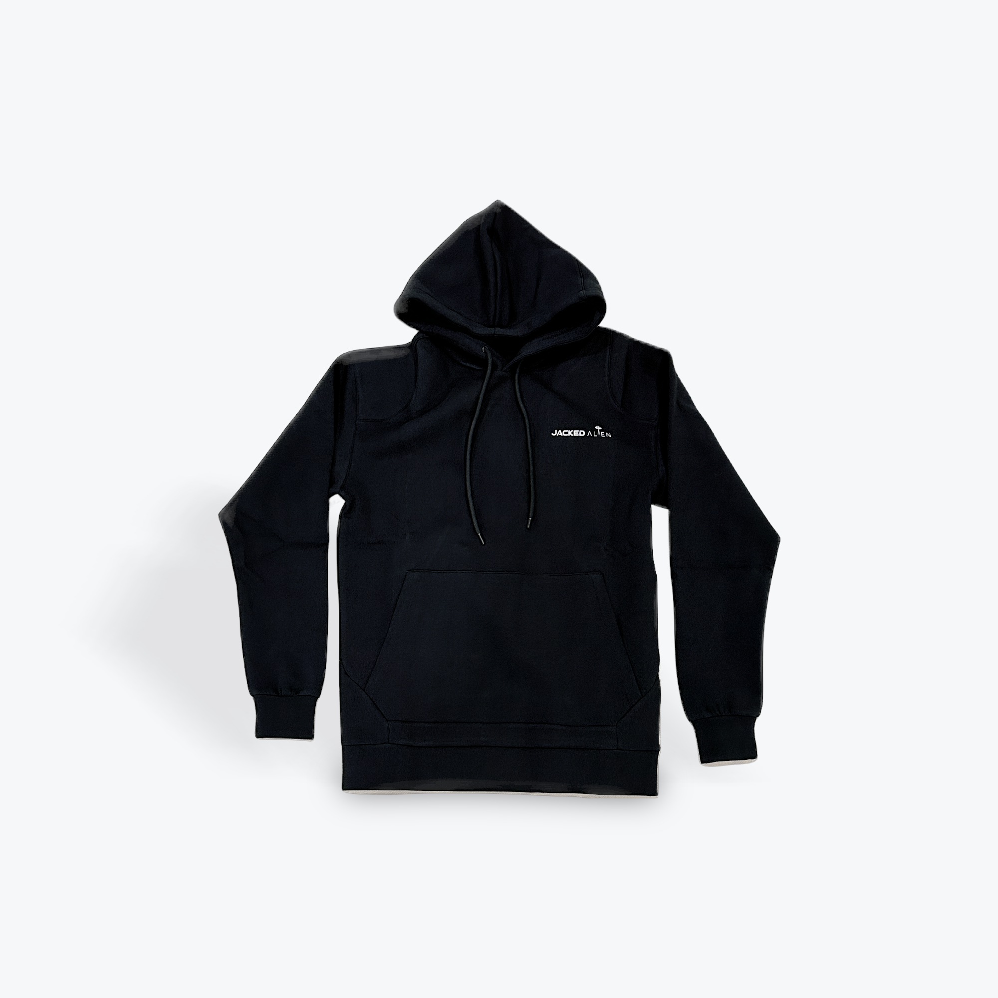Black Jacked Alien Hoodie (Small Logo) – JACKED ALIEN