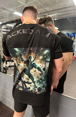 Martian Muscle Graphic T-Shirt - Black – JACKED ALIEN